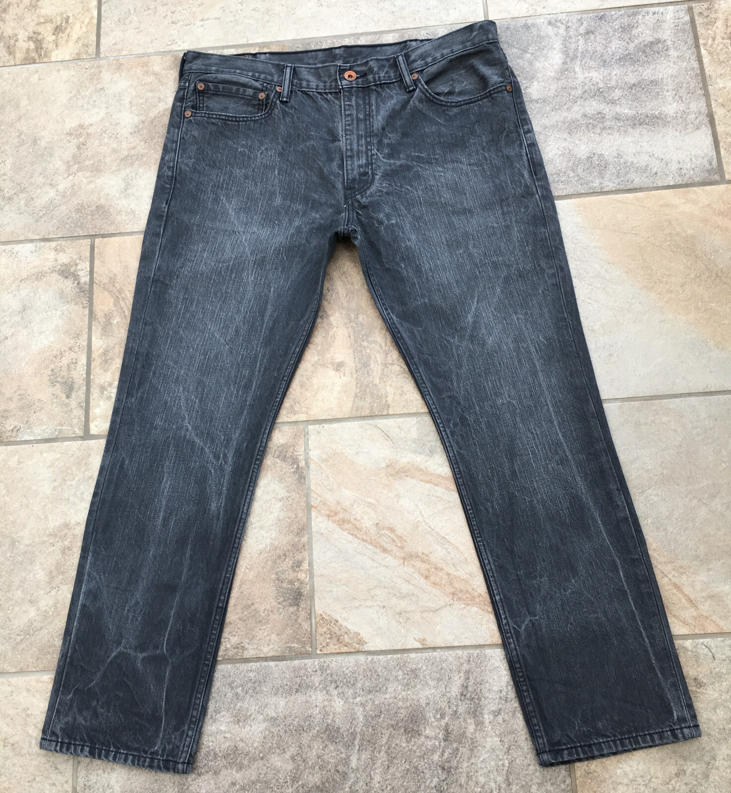 Mens Levi's 511 Slim Fit Washed Black Streaked Denim … - Gem