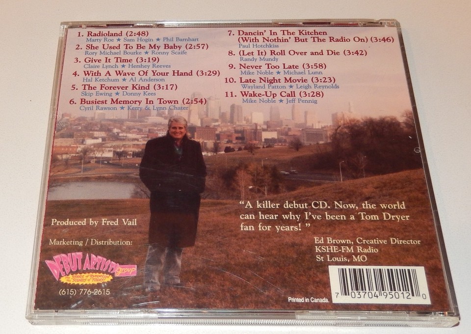 Busiest Memory in Town Tom Dryer CD 1995 Nashville Pacific ...