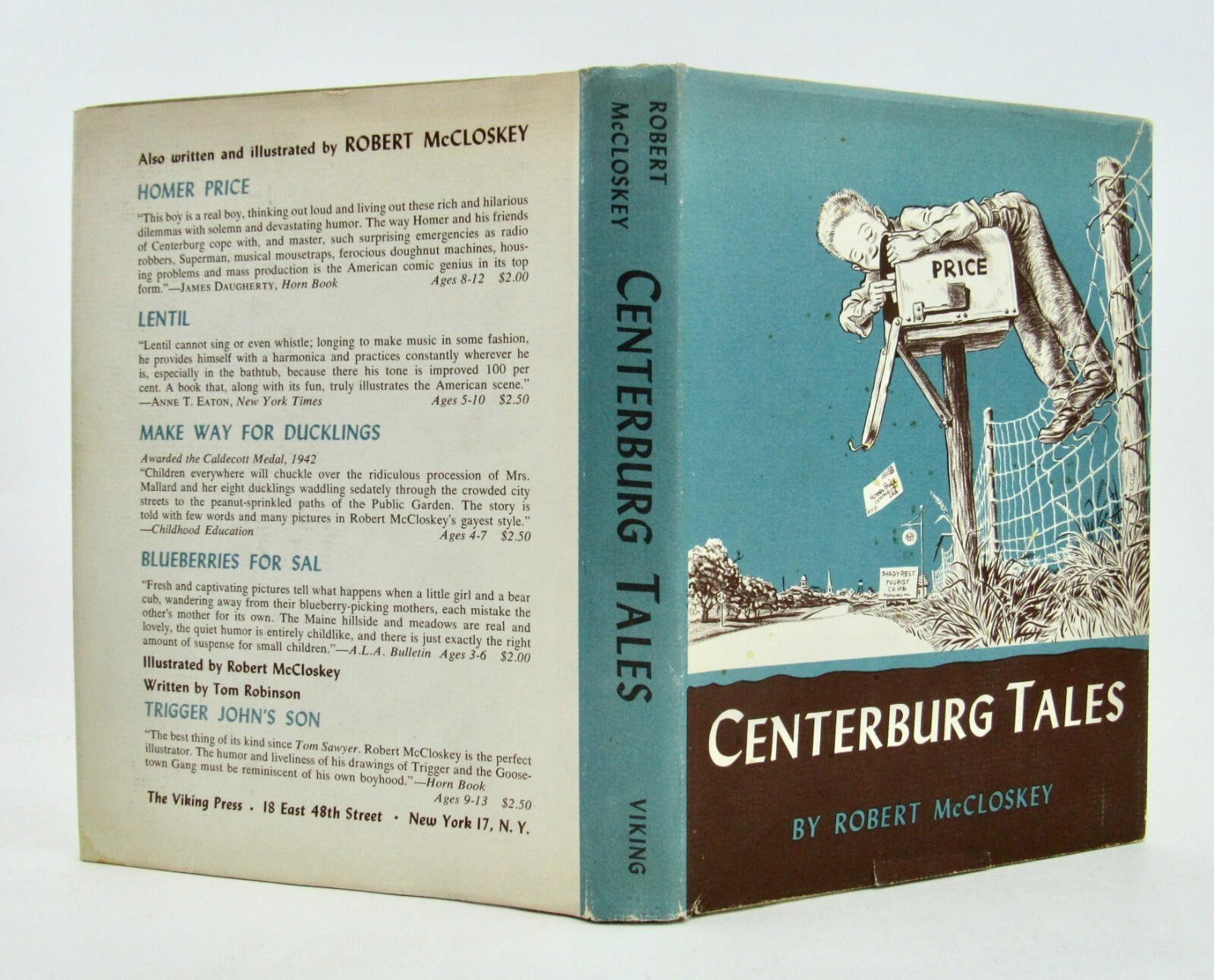CENTERBURG TALES Robert McCloskey First Edition 1951 Signed HBDJ EXC | eBay