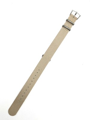 ONE PIECE NYLON BAND BEIGE COLOR SIZE 18/20/22/24MM HIGH QUALITY BAND ...