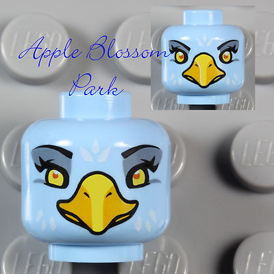 NEW Lego Light BLUE MINIFIG BIRD HEAD Chima Eris Female w/Yellow Beak ...