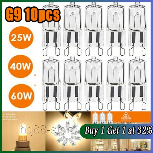 10 X G9 HALOGEN BULBS 25W/40W/60W WARM WHITE FILAMENT LAMP REPLACE LED ...