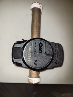 Neptune Solid State Water Meter 1” Mach 10 Used Less Then 1/2 Gallon ...