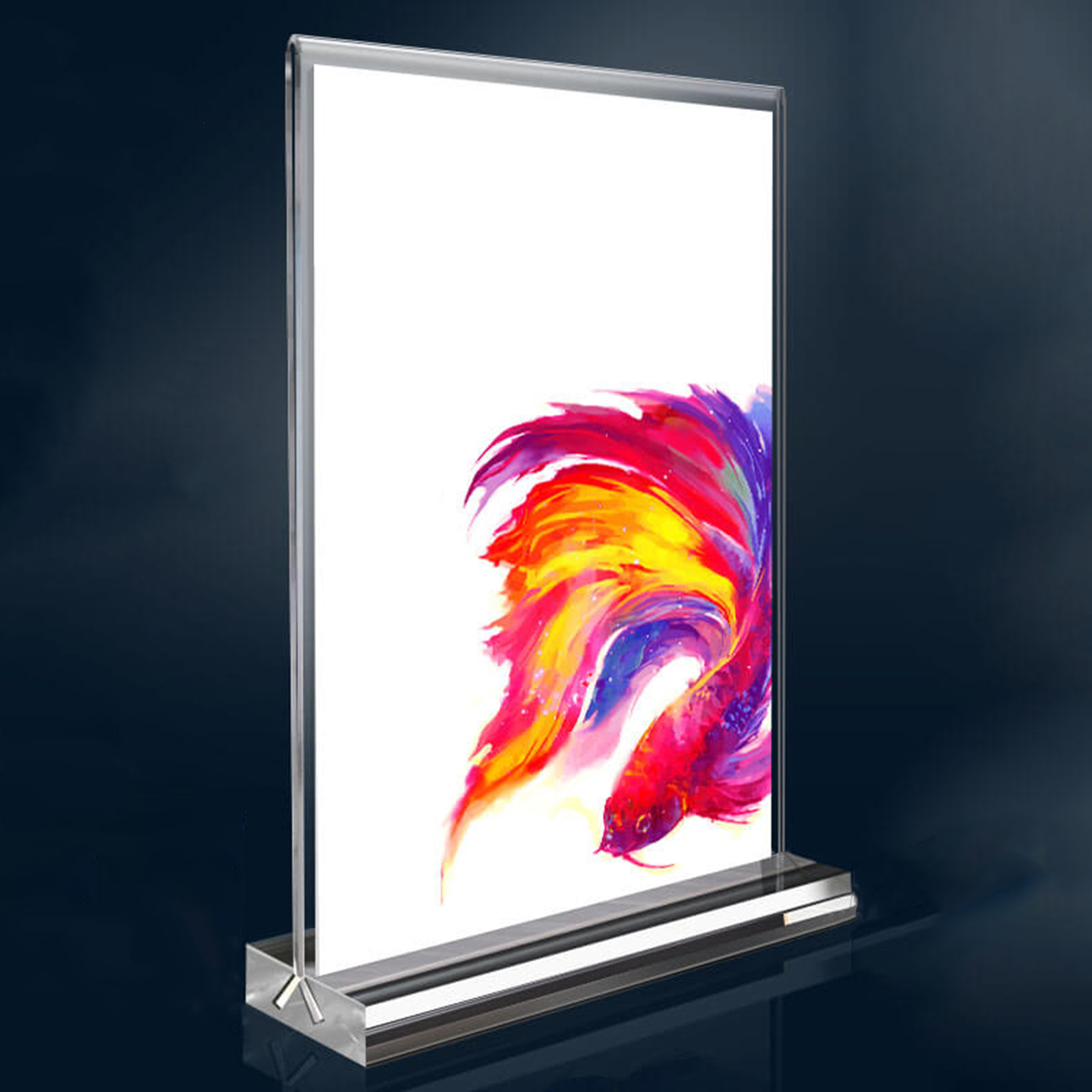 Reversible Sign Holder Durable Acrylic Holders Double Sided Shape ...