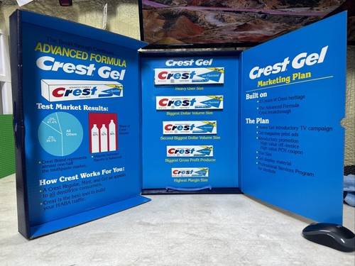 Crest Gel Marketing Plan Advanced Formula 5 Tubes Salesman Sample NOS ...