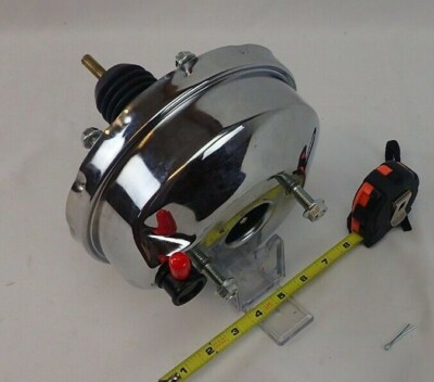 8" Chrome Single Diaphragm Power Brake Booster | Slim Line | Street Rod ...