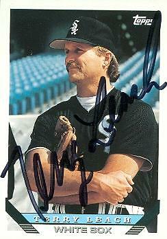 Terry Leach autographed baseball card (Chicago White Sox) 1993 Topps ...