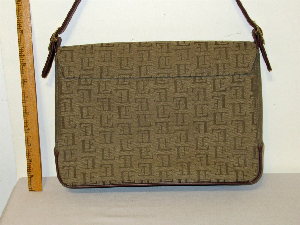 Sample Leslie Fay LF designer logo Shoulder Purse Handbag Taiwan R O C ...