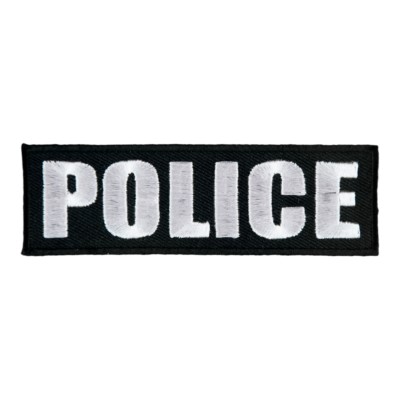 Police Black & White Embroidered Patch, Law Enforcement Patches | eBay