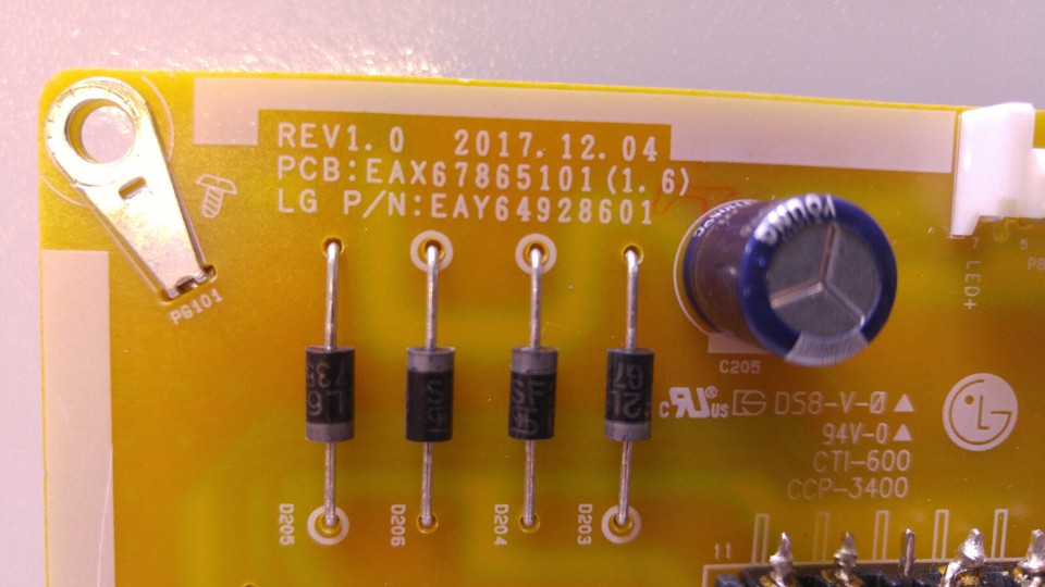 POWER BOARD LG 43UK6500AUA, LGP43T-18U1 EAY64928601, EAX67865101(1.6 ...