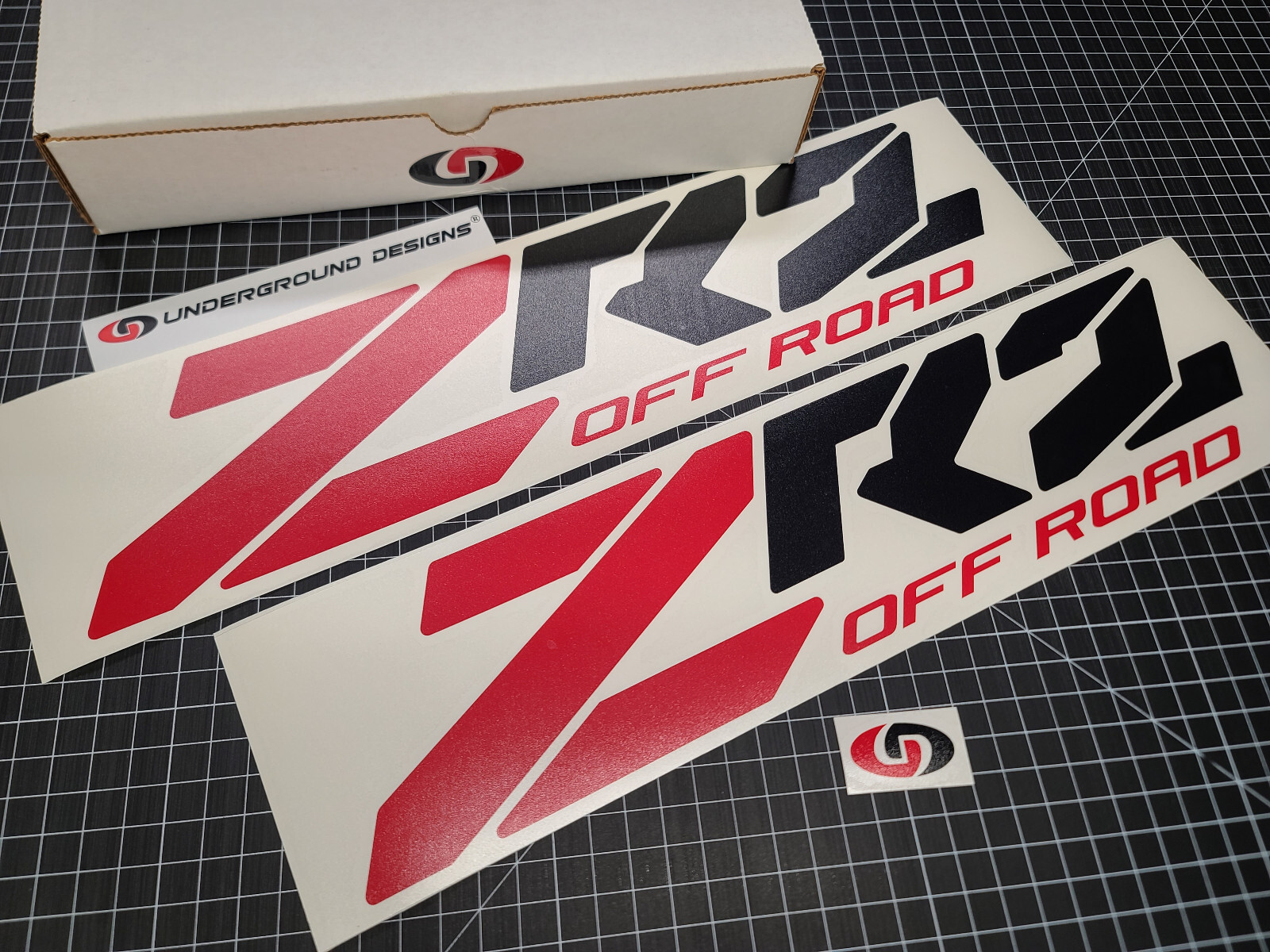 ZR2 Block Style Decals (2pk) Bedside Fender Stickers Silverado Colorado ...