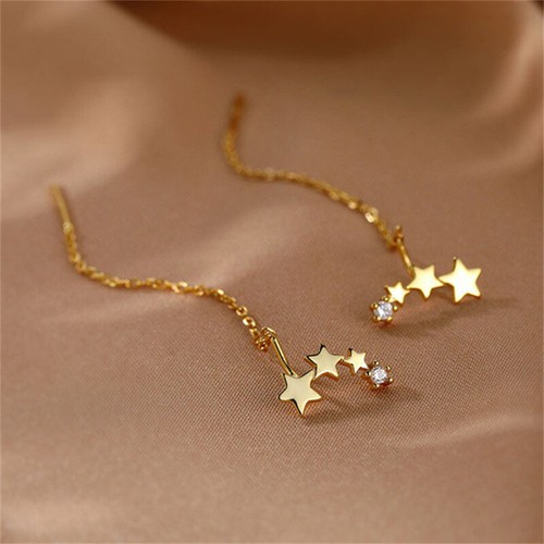 Trend Long Wire Tassel Thread Chain Climb Star Heart Beads Pendants ...