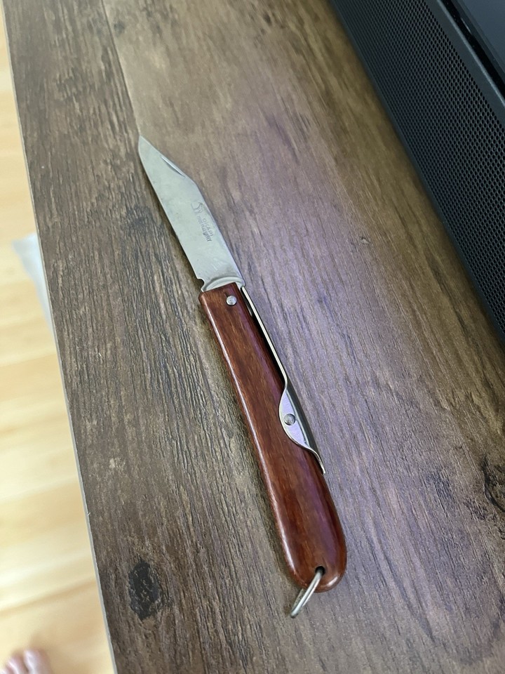 Okapi Vintage Pocket Knife Cherry Wood Handle, Made in Germany | eBay