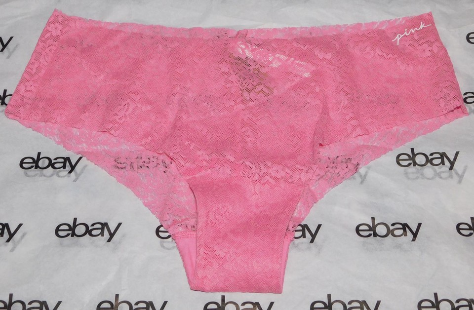 NEW Victoria's Secret Pink Everywhere Push-Up Bra Lace 40DD & Panty Set ...