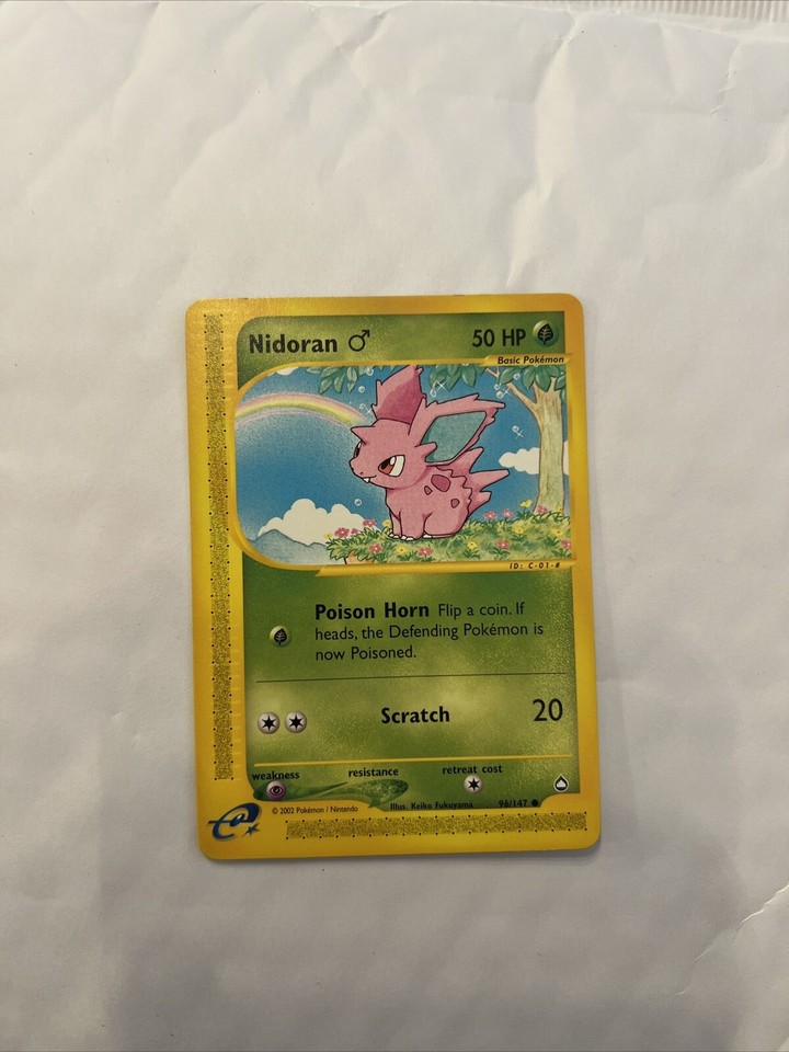 Pokémon TCG Nidoran (Male) Aquapolis 96/147 Regular 1st Edition Common ...