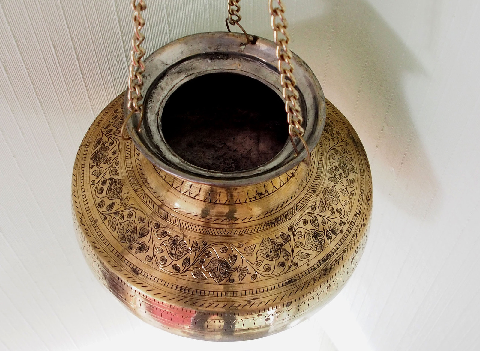 9 Liter antik orient Messing Ayurveda Shirodhara gefäß Dhara Vessel pot ...
