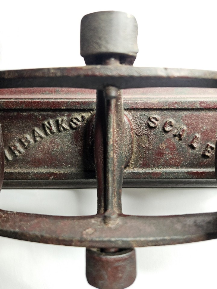 Antique Maroon Cast Iron Fairbanks No. 2 Mercantile Farm Balance Scales ...
