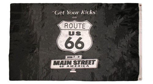 3x5 Embroidered Route 66 Flag Black Double Sided Sewn Nylon Get Your ...
