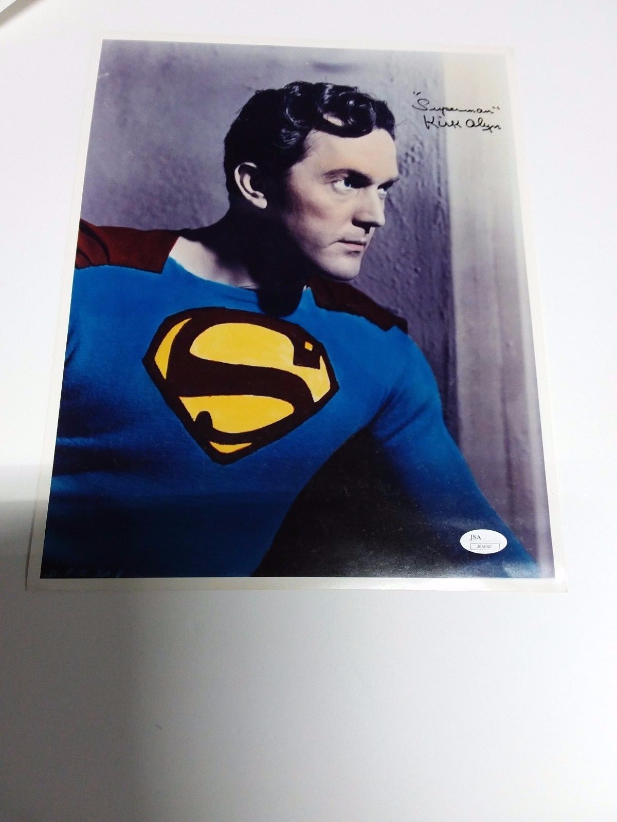 KIRK ALYN SUPERMAN HAND SIGNED 11x14 Color PHOTO JSA J55042 1st ...