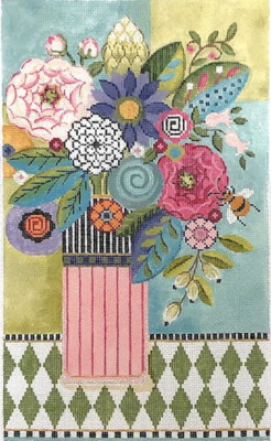 Needlepoint Handpainted Kelly Clark Spring Floral Celebration Kit | eBay