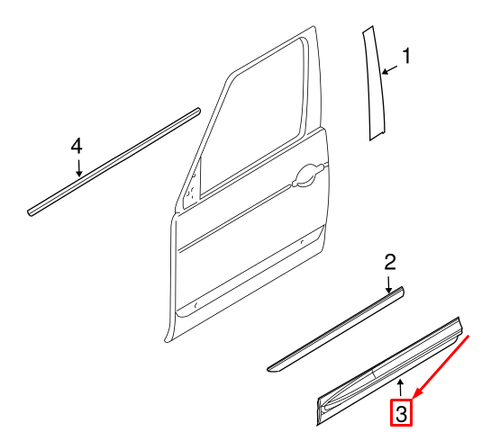 LAND ROVER FREELANDER L359 Vordere linke Tür Untere Leiste LR062503 ...