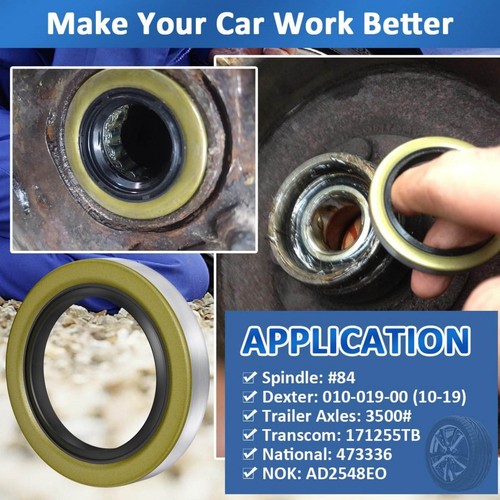 4PCS Trailer Hub Grease Seals Repair Kit For 3500 lb Trailer Axle ...