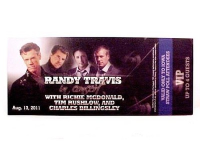 Randy Travis Ticket 2011 Michele Bachmann for President Iowa State Fair ...