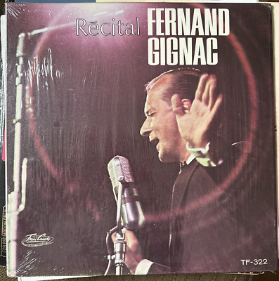 Fernand Gignac ~ Récital TF-322 1964 Lp Import | eBay