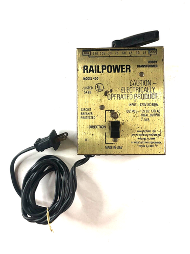 Vintage HO Scale Railpower MRC 450 Train Hobby Transformer Power Supply ...