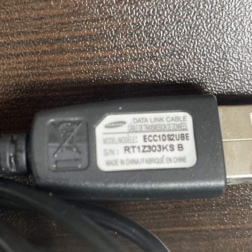 Samsung ECC1DS2UBE USB Charging/Sync DATA LINK S20 Pin CABLE USB Type A ...