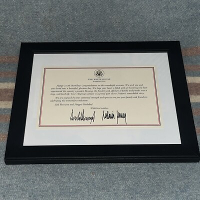Happy 100th Birthday , historical, DONALD TRUMP Autographed Signed ...