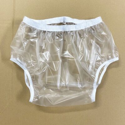 Soft PVC rubber pants briefs diaper pants incontinence briefs adult ...