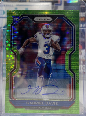 2020 Panini Prizm Green Pulsar #312 Gabriel Davis Auto Autograph RC ...