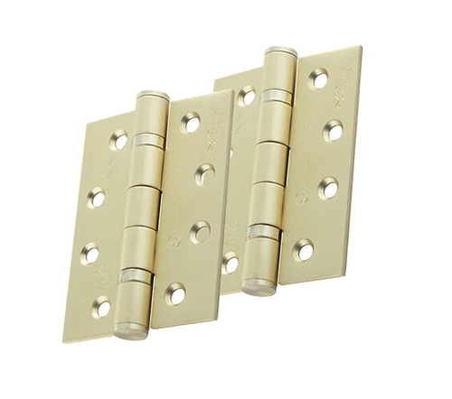 2 X Polished Brass Hinges Pack Dale 102 x 76 x 3.0mm Ball Bearing Hinge ...
