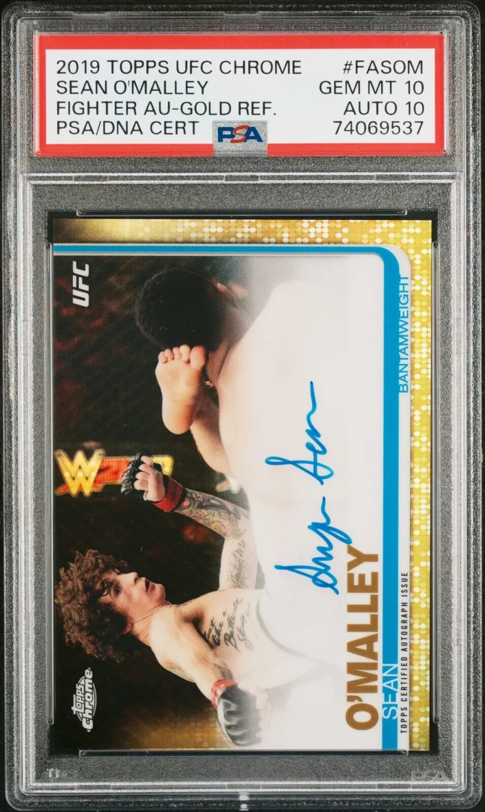 2019 Topps Chrome UFC - Fighter Autographs Sean O'Malley #FA-SOM Gold ...