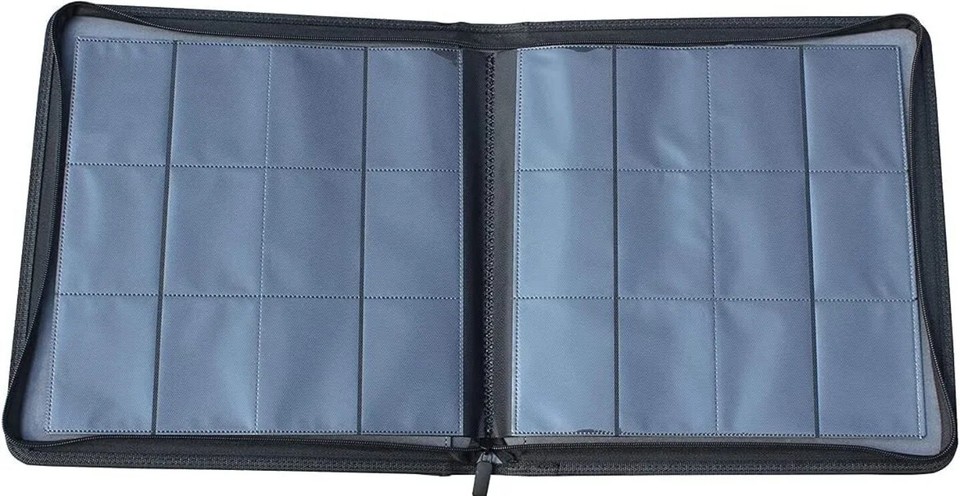 12 Pocket Trading Card BINDER Album with Zipper, Side Loading 480 ...