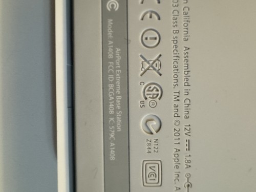 Apple A1408 AirPort Extreme 5th Generation Wireless Router (MD031LLA ...