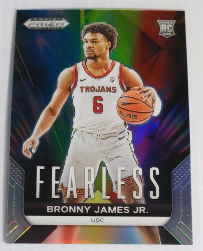 2024 Panini Prizm Draft Picks - Fearless Silver Prizm #3 Bronny James ...