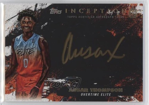 2021-22 Topps Inception OTE Overtime Elite Gold Ink /25 Ausar Thompson ...
