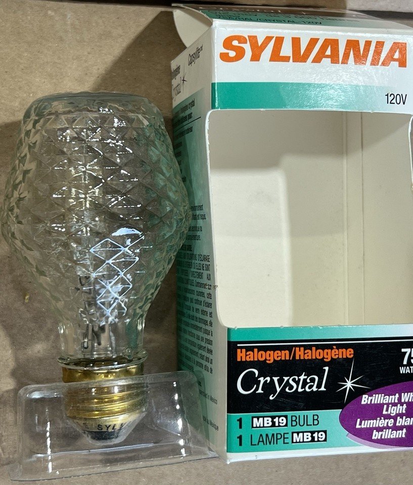 Sylvania MB19 75W 120v J468 Light Bulb Capsylite Crystal Vintage Clear ...