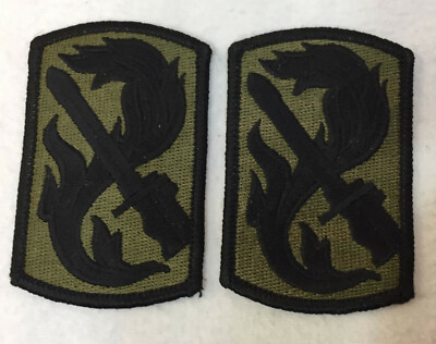 Military Patch Patches Dagger Sword Bayonet w/ Flames Black & Olive ...