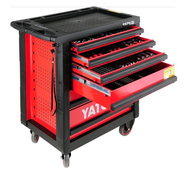 YATO Tool Wagen Equipped Valuable 177tlg Workshop Trolley Toolbox for ...