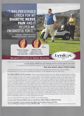 Lyrica Pregabalin Diabetic Nerve Pain Medication 2015 Print ...