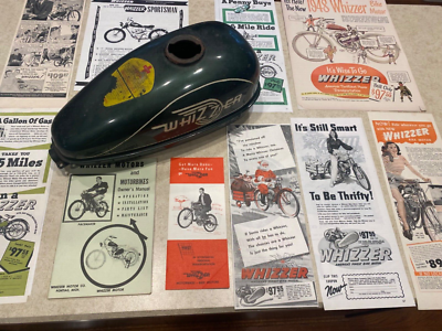 Ebay - Vintage Whizzer Motorbike Gas Tank With Original Advertisement ...
