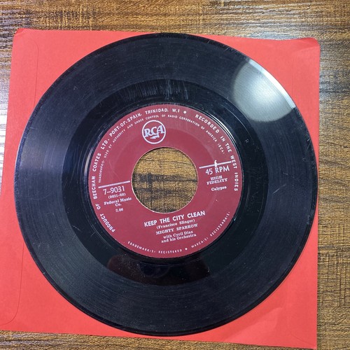 1960 TRINIDAD CALYPSO Mighty Sparrow 45 Maria Keep The City Clean RCA ...