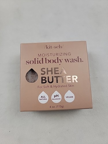 Kitsch Shea Butter Moisturizing Solid Body Wash Bar 4oz Almond & Shea ...