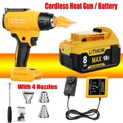 Cordless Hot Air Gun Electric Heat Gun /Battery / Charger For Dewalt ...