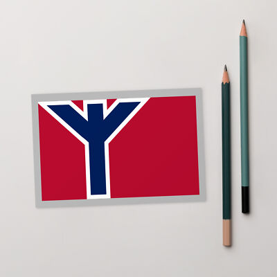 Heathen Norwegian Flag Art Postcard Hedenske Asatru Norse Viking Runic ...