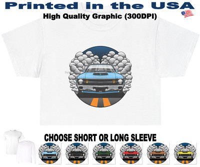 DigiRods AMC AMX Vintage Model Muscle Racing Smoke Cartoon Car White T ...