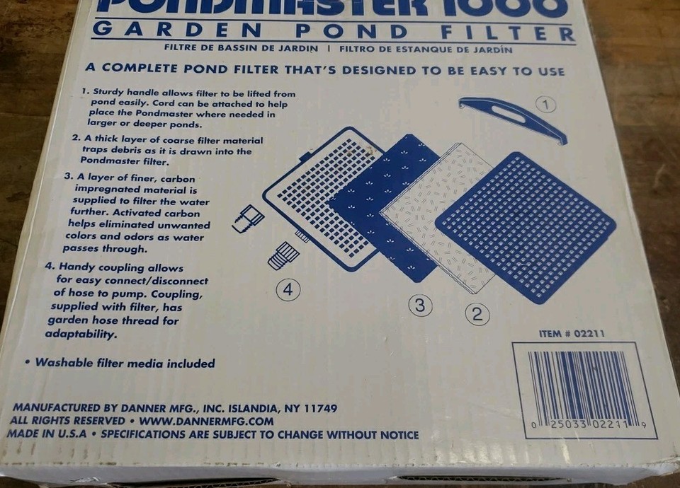 Pondmaster 1000 Garden Pond Filter, 02211 Universal Filter. New | eBay